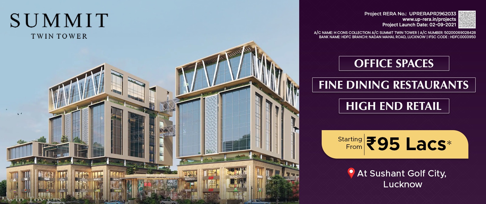 SUMMIT TWIN TOWER, At Sushant Golf City, Lucknow